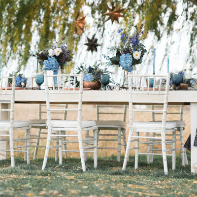 White Farmhouse Dining Table 8 Alpine Event Co